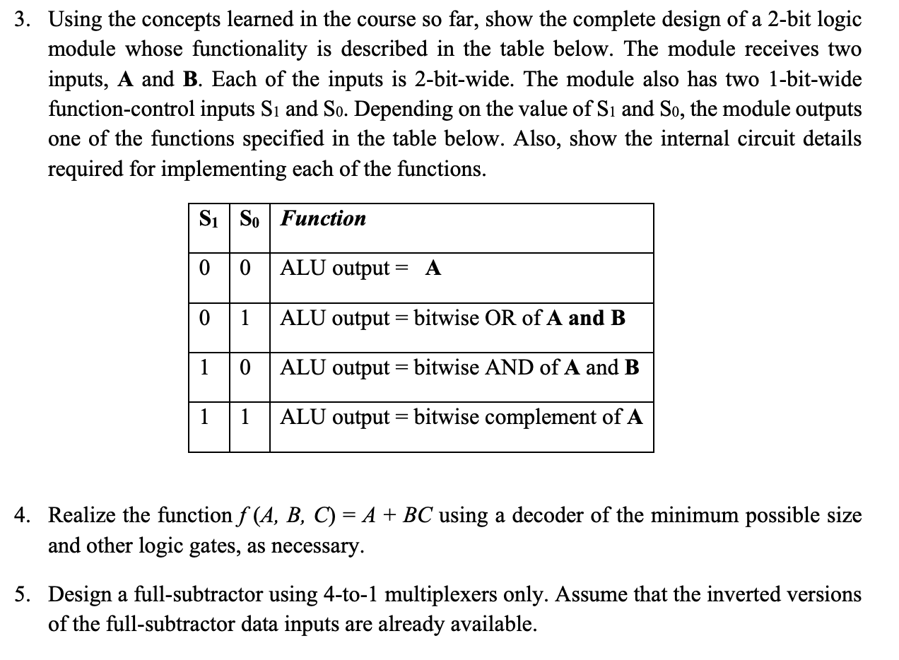 Solved 3. Using the concepts learned in the course so far, | Chegg.com