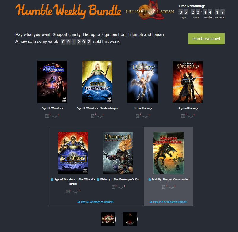 [Humble Weekly Bundle] Triumph and Larian | Fórum Adrenaline - Um dos ...