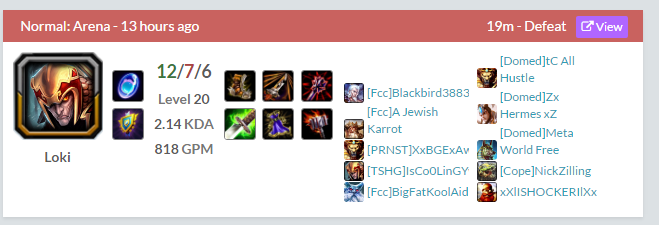 Auto-Purification? Three times in one game Loki purified my Impale ...