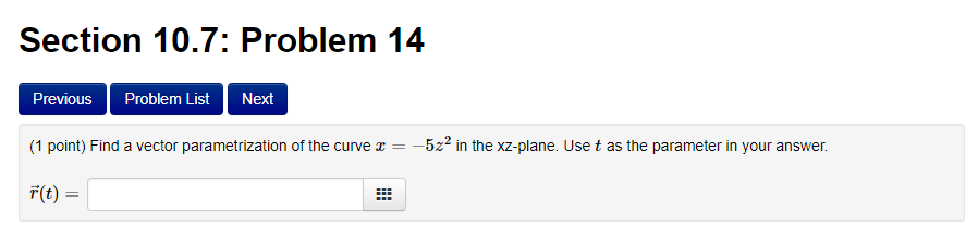 Solved Section 10.7: Problem 14 PreviousS Problem List Next | Chegg.com