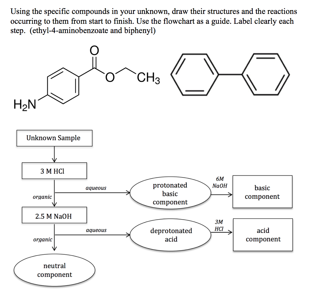 Solved Using the specific compounds in your unknown, draw | Chegg.com