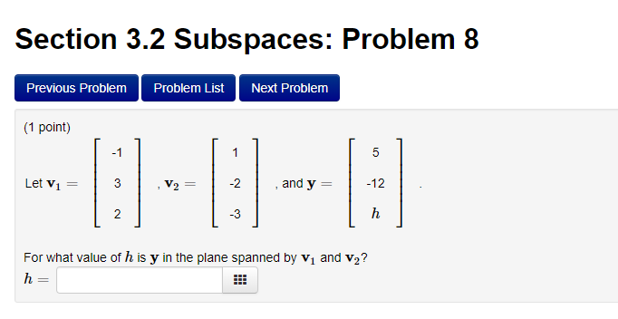 Solved Section 32 Subspaces Problem A Previous Problem 5500