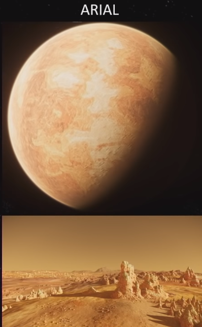 Stanton 1A - Arial (Hurston Moon) From space - Biome on the range : r ...