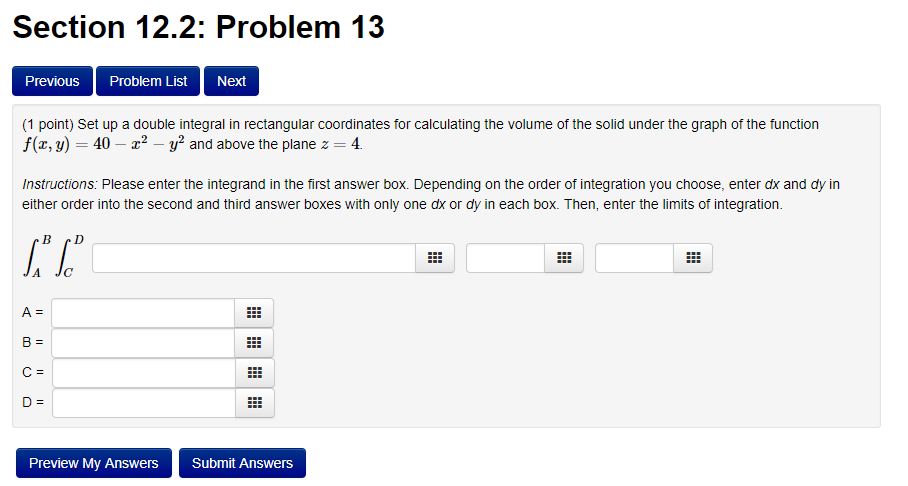 Solved Section 12.2: Problem 13 PreviouS Problem List Next | Chegg.com