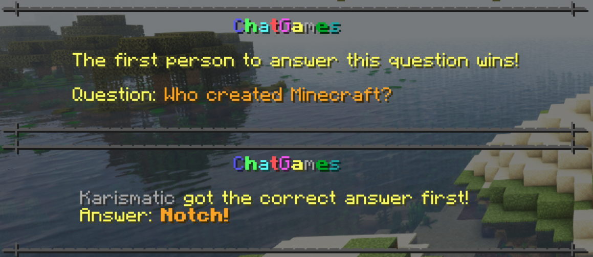 ChatGames - Multiple Game Types, Fully Customisable, Hiscores, Fully Translatable | SpigotMC ...