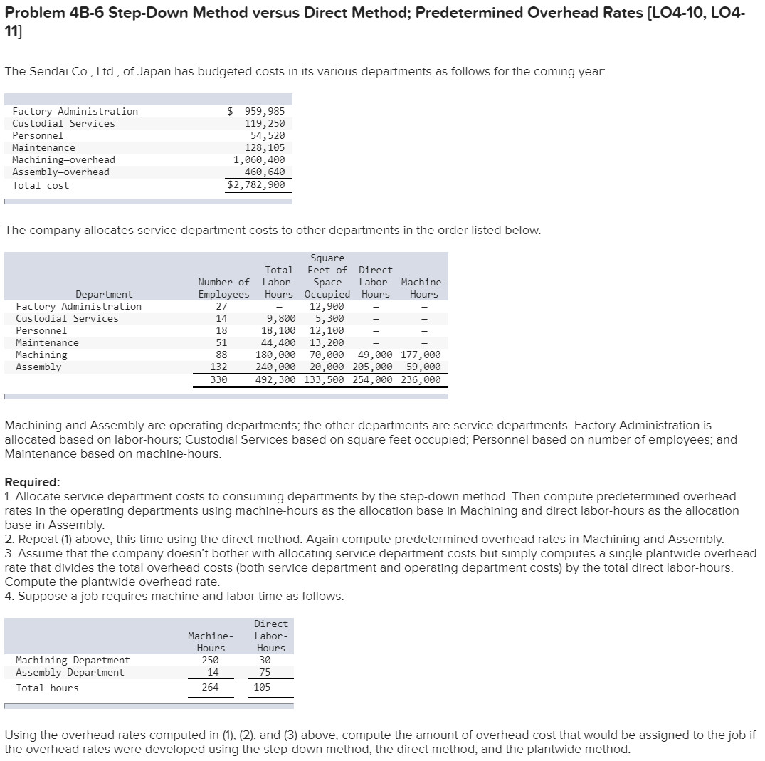 Solved Problem 48-6 Step-Down Method versus Direct Method; | Chegg.com