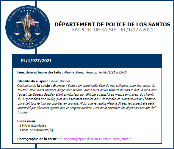 Peuple de San Andreas c. Kevin Piñón - Décisions de Justice - GTAW France