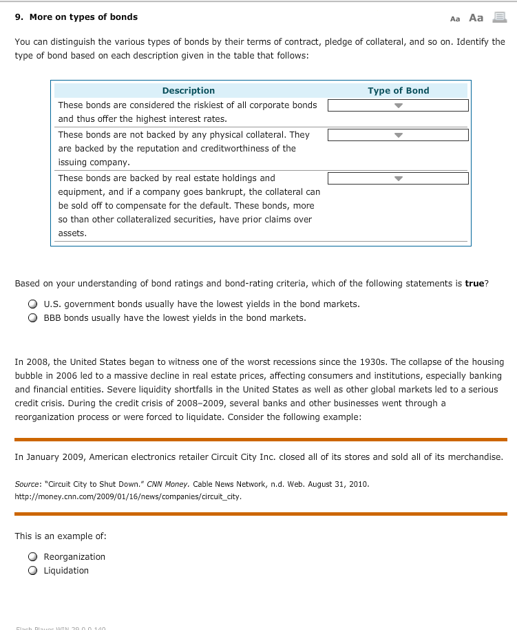 Solved 9. More on types of bonds Aa Aa You can distinguish | Chegg.com