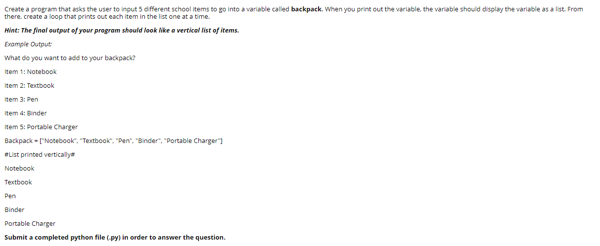Just started dabbling in Python and I'm a little confused with the problem my teacher gave : r ...