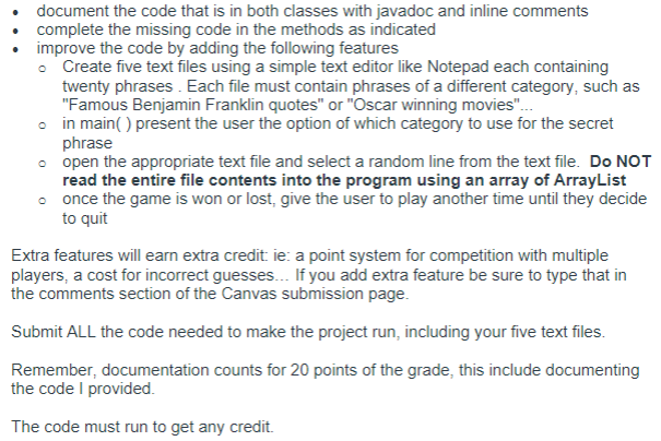 Solved document the code that is in both classes with | Chegg.com