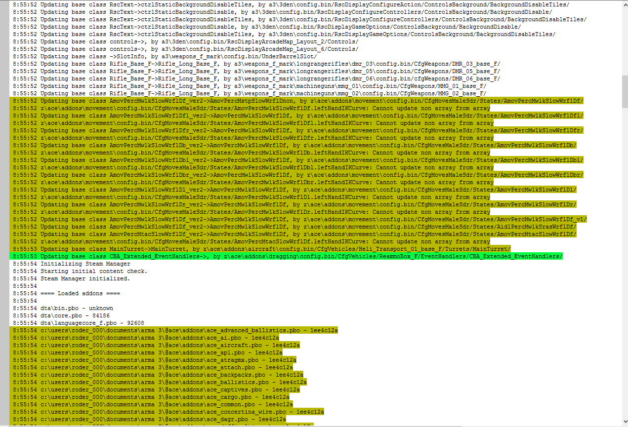 Updating Base Class Errors with Movement · Issue #3260 · acemod/ACE3 · GitHub