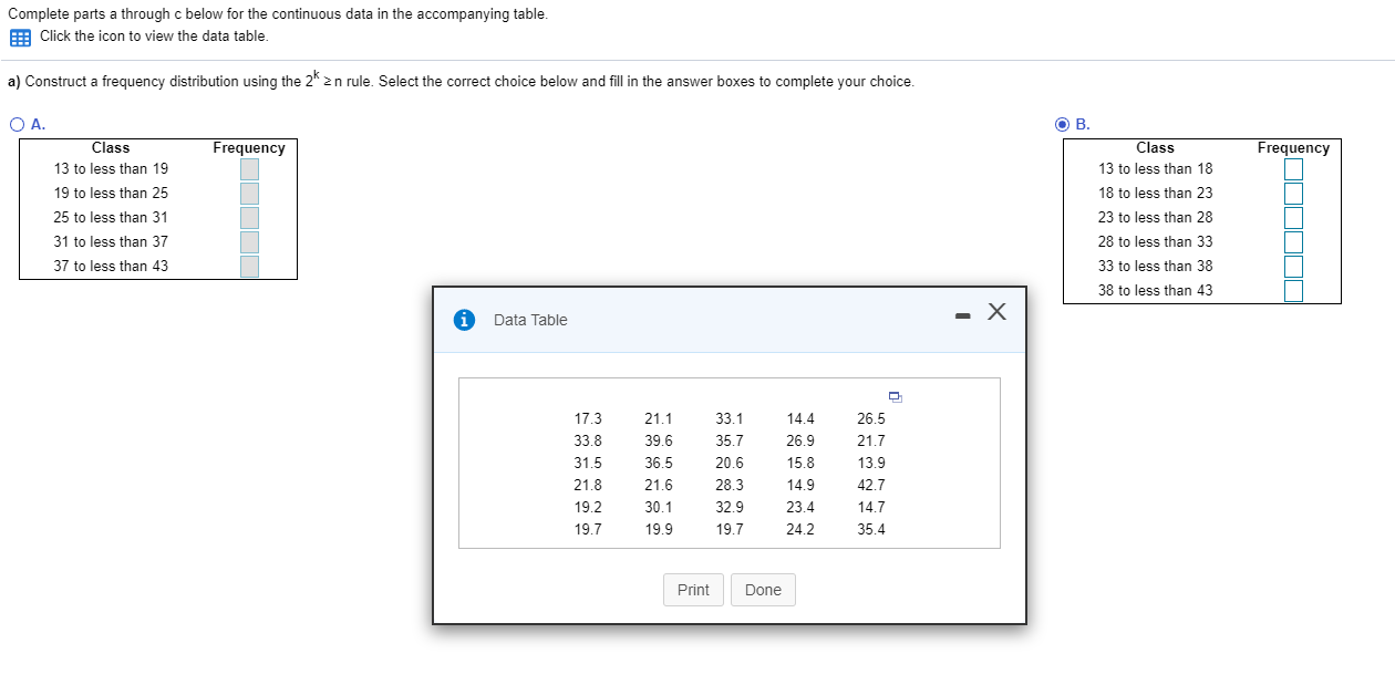Solved Complete parts a through c below for the continuous | Chegg.com
