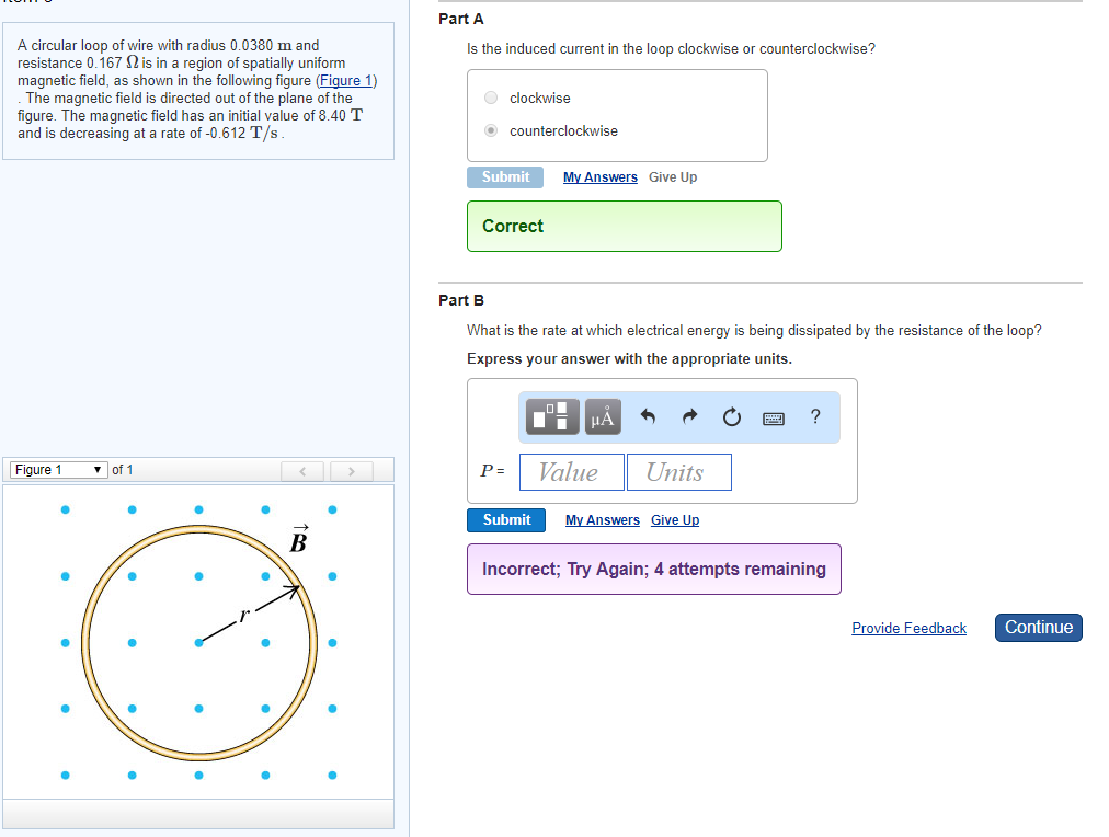Solved A circular loop of wire with radius 0.0380 m and | Chegg.com