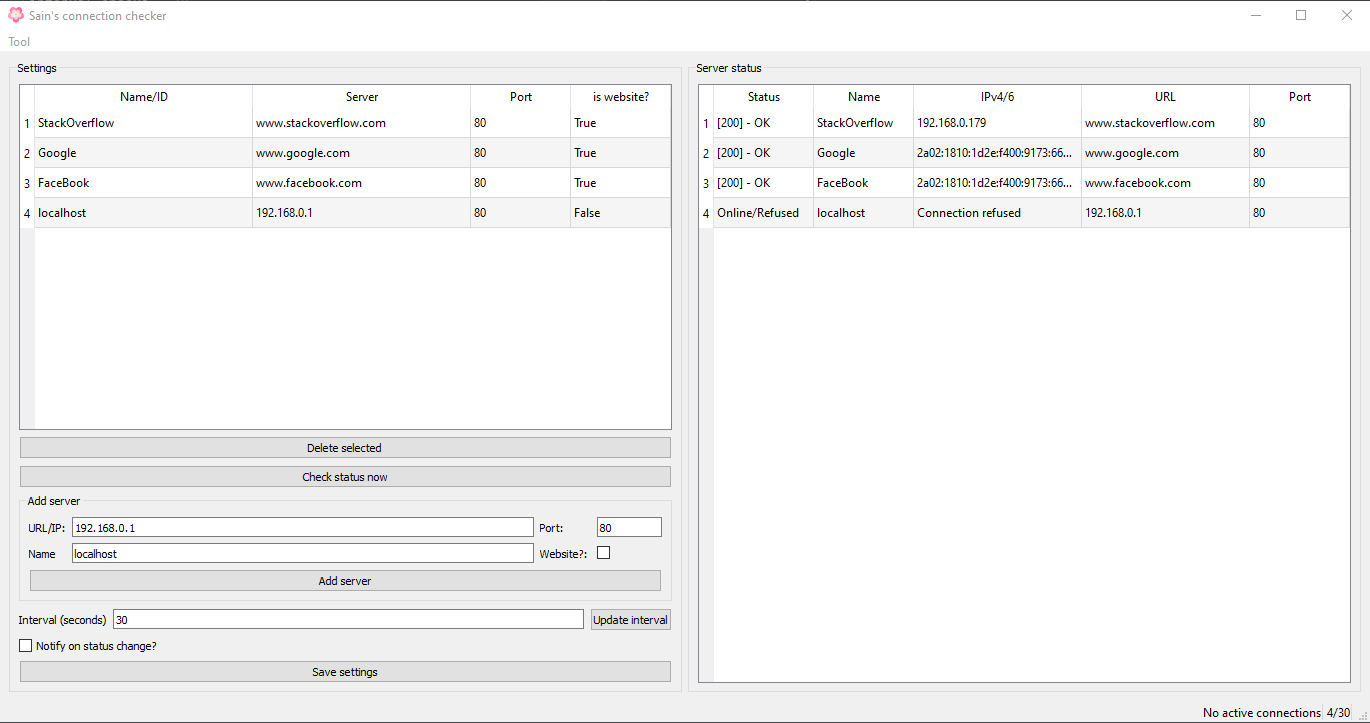 GitHub - Sain98/ConnectionTool: A Python based tool to check connections to multiple servers ...