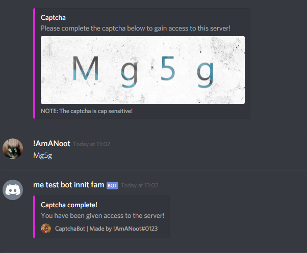 Captcha Bot | Add your own captchas | BuiltByBit