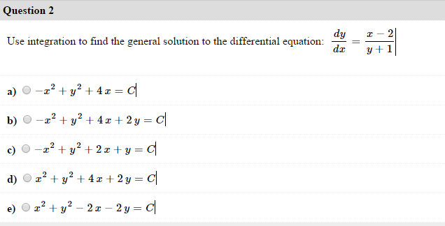Solved Use integration to find the general solution to the | Chegg.com Solved Use integration to find the general solution to the | Chegg.com