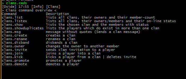 ClansREBORN | ServerRust - Бесплатные Приватные плагины для Rust OXIDE