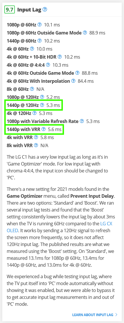 LG 48C1 - Input Lag - Settings - Blur Busters Forums