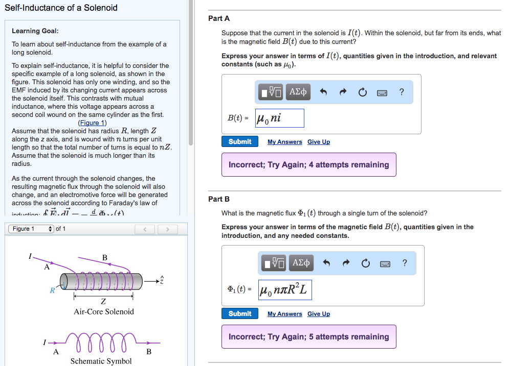 Solved: Self-Inductance Of A Solenoid Part A Learning Goal... | Chegg.com
