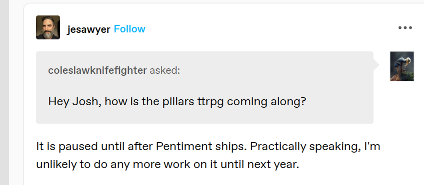 'Pentiment' Anniversary Interview: Josh Sawyer on His Influences, From ...