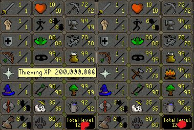 200M Theving - 6x99 - 291m Total XP & 1630 Total Level | Sell & Trade ...