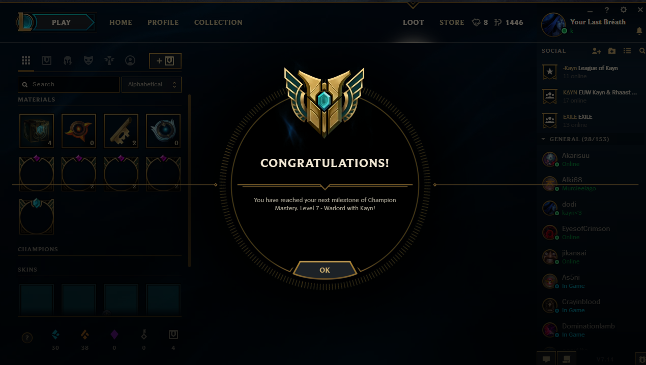 Mastery 7 finally! : r/KaynMains