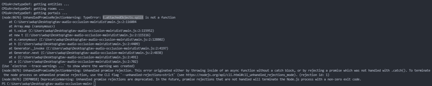 Crash everytime I goto generate · Issue #8 · pedr0fontoura/gtav-audio-occlusion · GitHub