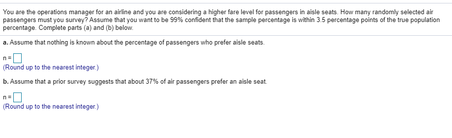 Solved You are the operations manager for an airline and you | Chegg.com