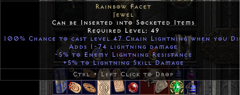 Perfect 5/5 Die Light Rainbow Facet ) / \ - Topic - d2jsp
