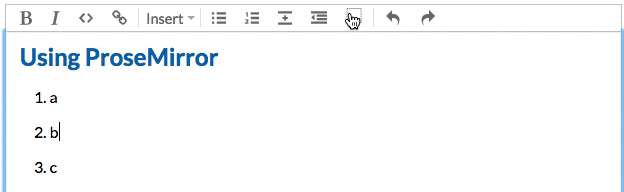 "Wrap in ordered list" should merge node with adjacent ordered lists · Issue #465 · ProseMirror ...