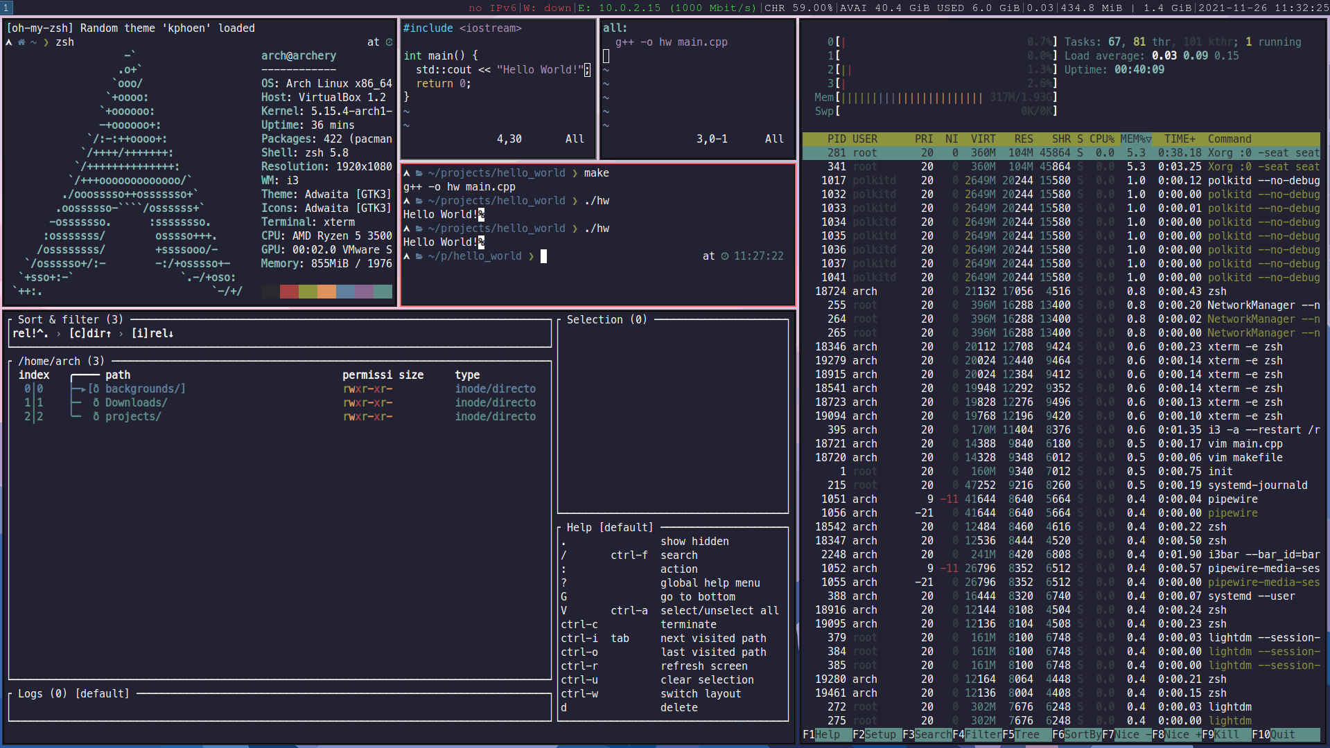 [i3-gaps] First day of i3 : r/unixporn