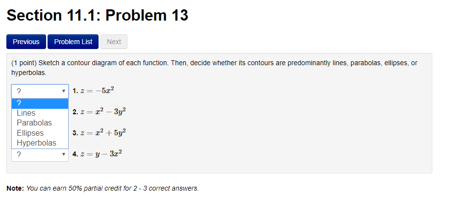 Solved Section 11.1: Problem 13 Previous Problem List Next | Chegg.com