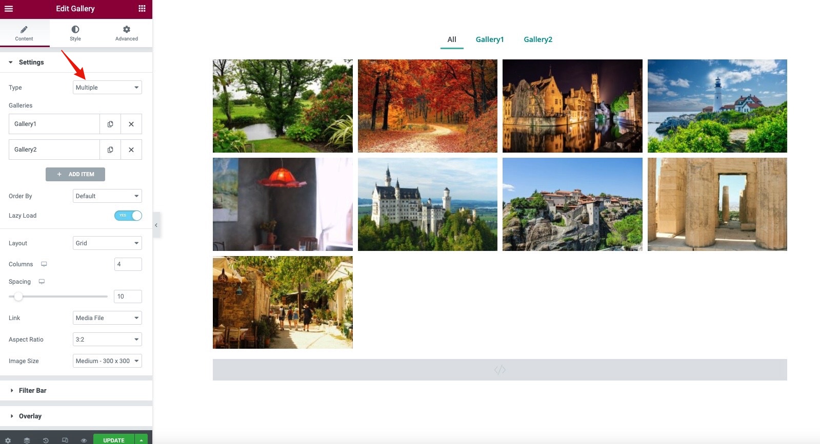 Is it possible to merge all page images in a single lightbox in an elementor page (Free Version ...