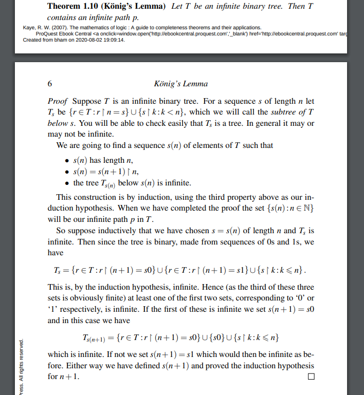 graph theory - Konig's lemma proof - Mathematics Stack Exchange