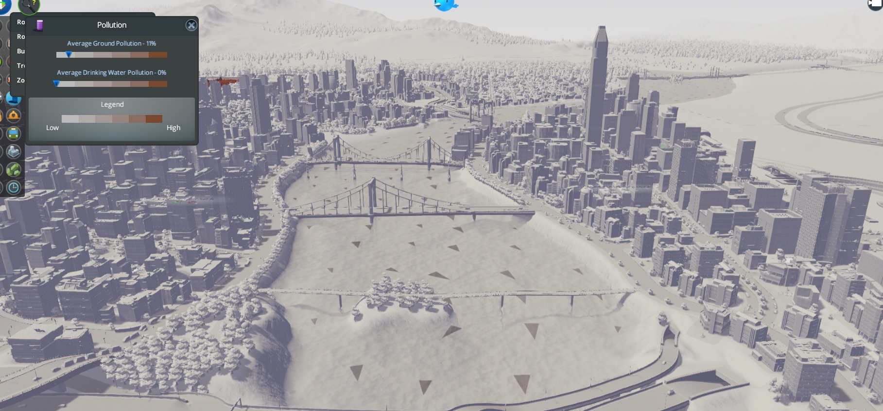 Red trees in a non-polluted area. : r/CitiesSkylines