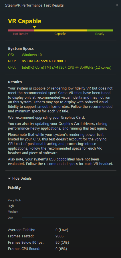 New SteamVR Performance Test tool on Steam. Check if your PC is VR ...