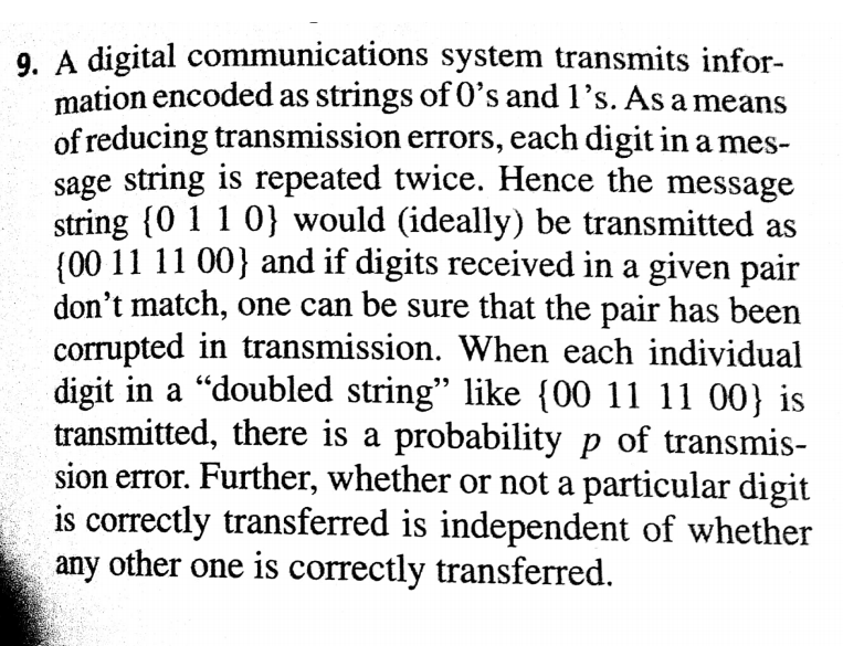 9. A digital communications system transmits infor- | Chegg.com