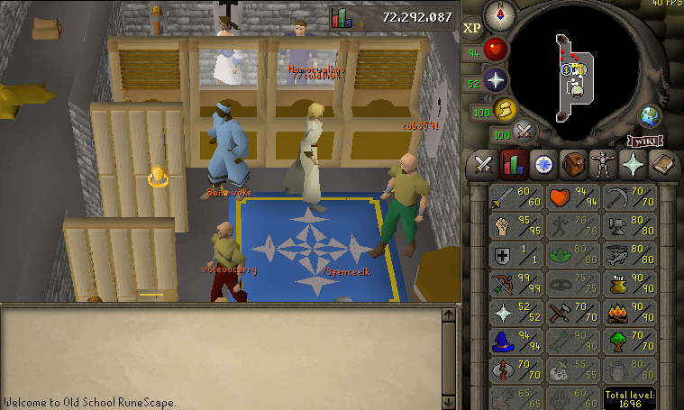 60 attack pure 1700 total (1 def, 52 pray) btc or osrs gold | Sell ...