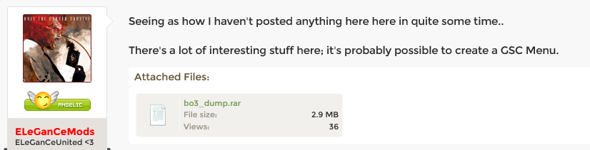 Mod Menu - BO3 GSC Files/Raw Files Dump (Menus Possibly Coming Soon ...