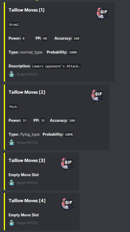 Pokémon Commands - Pokécord 2 [by Badger]