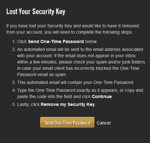 Removing security key in 2016 : r/swtor