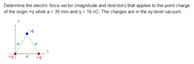 Solved Determine the electric force vector (magnitude and | Chegg.com