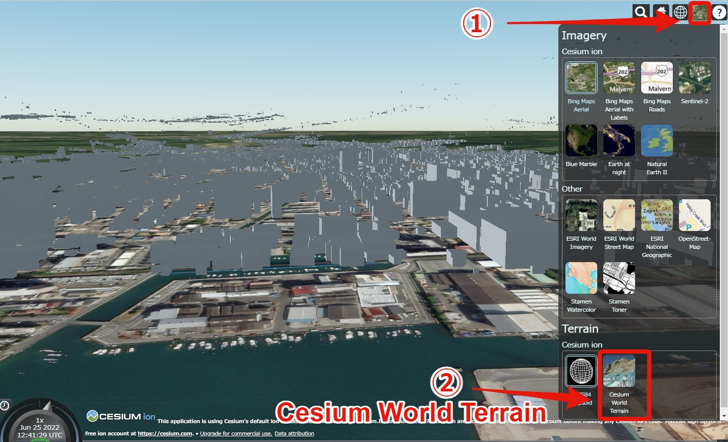 【Node.js】ウェブ上の地図にPLATEAUの建物を反映させてみた #Cesium - Qiita