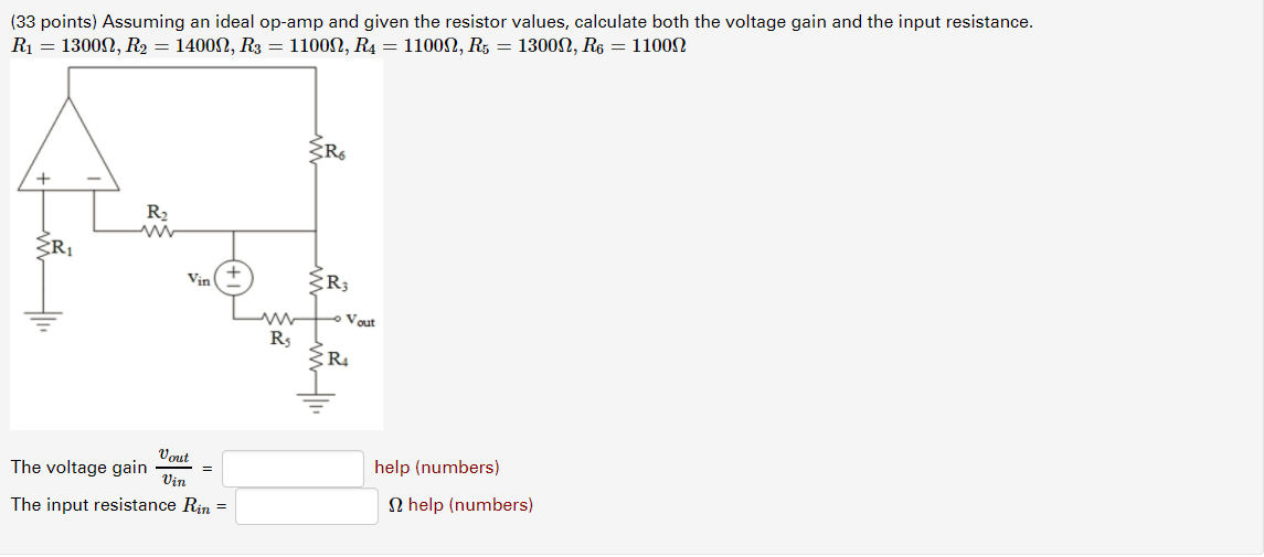 Solved Assuming an ideal op-amp and given the resistor | Chegg.com