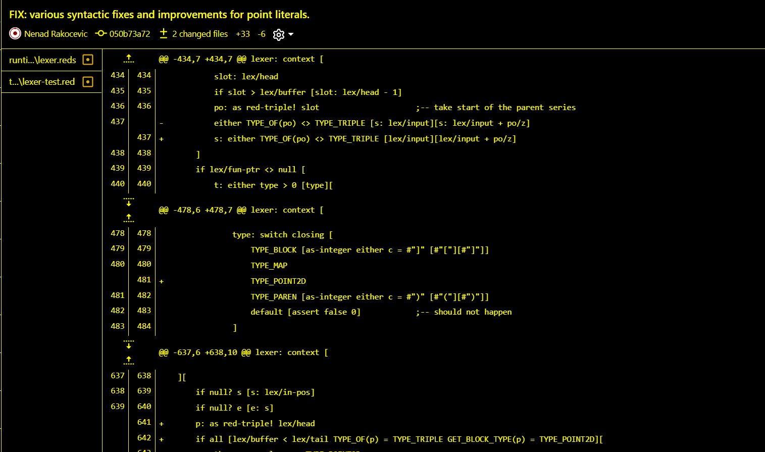 In high contrast mode all themes look the same and diff is colorless ...