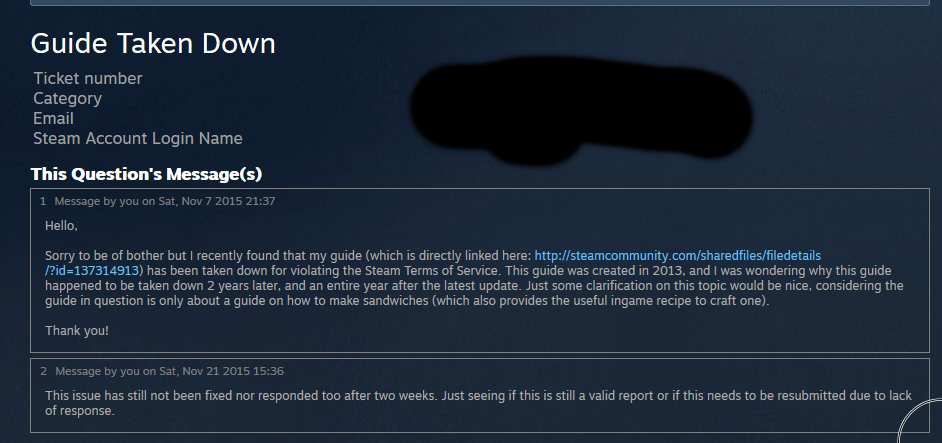Steam is refusing to acknowledge my Support Ticket : r/pcmasterrace