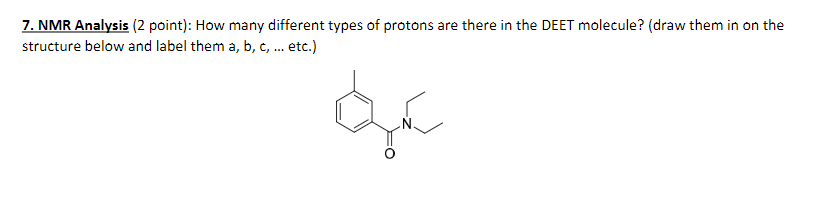 Solved . NMR Analysis (2 point): How many different types of | Chegg.com