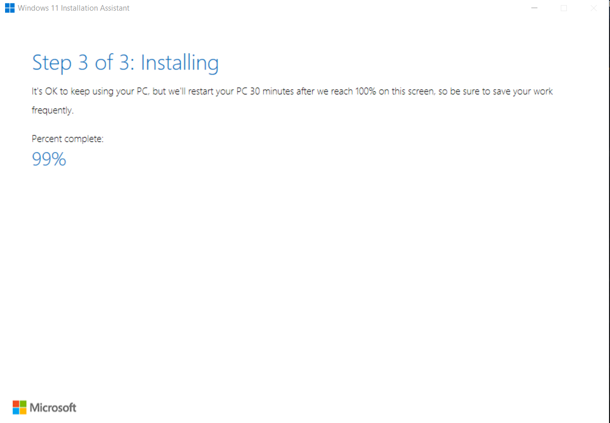 Windows 11 stuck at 99% during installation? Is this normal? : r ...