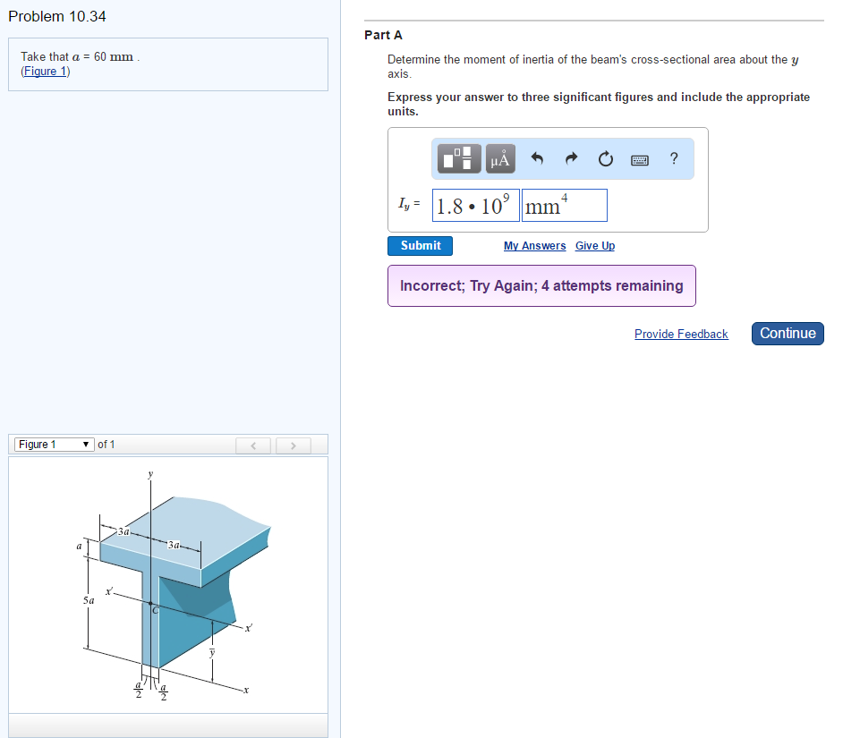 Solved Take that a = 60 mm Determine the moment of inertia | Chegg.com