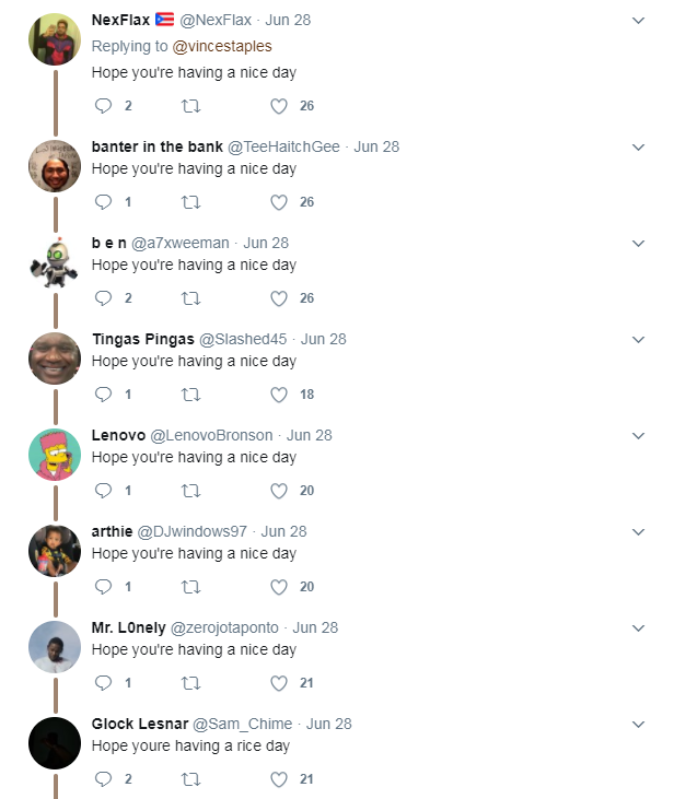 Saw this on Vince Staples' twitter today : r/wholesomememes